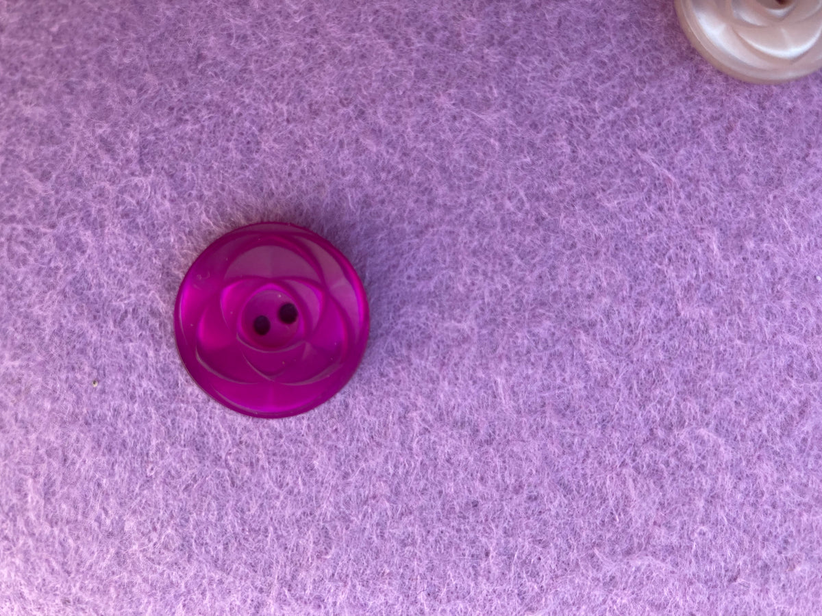 32-BS1001 Art Deco Rose Button - 28L - Fuchsia – Button-Company