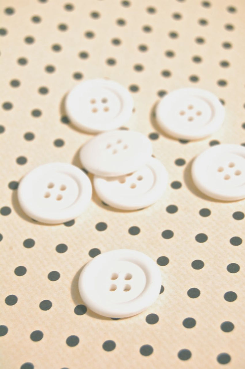 32-8425 Ring Edge Button - White – Button-Company